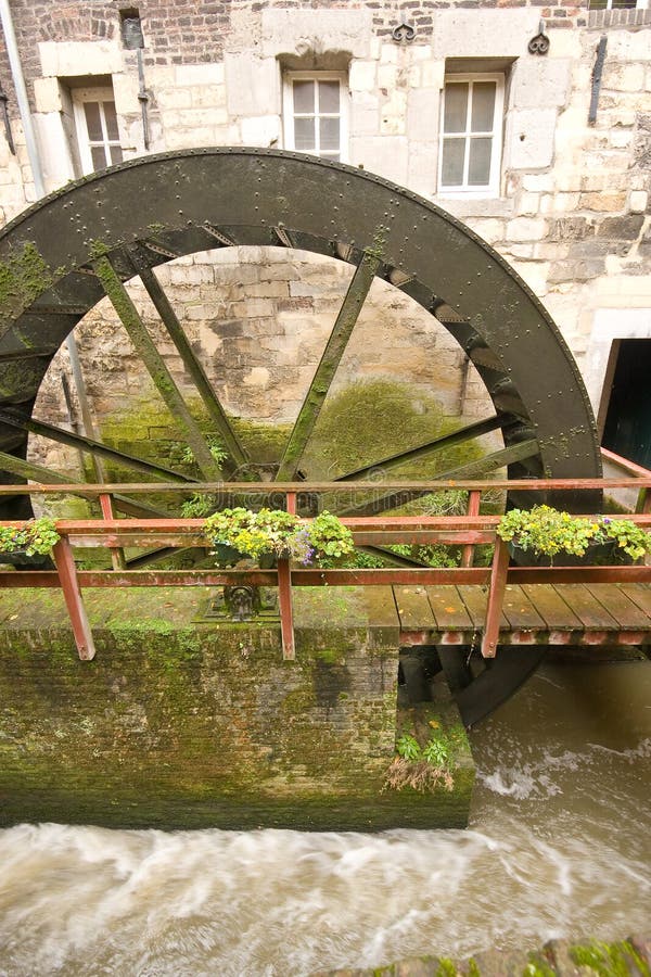 Big water-wheel turning stock image. Image of wonderful - 27358089