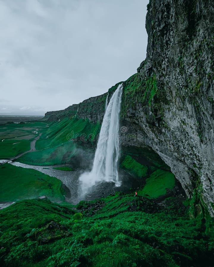 Big Waterfall with Greenery Stock Photo - Image of geology, tree: 244647266