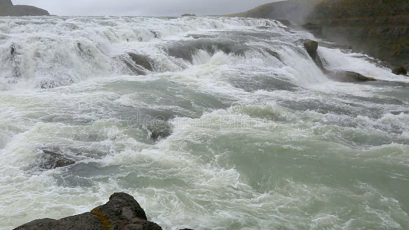 Gullfoss - Iceland S Most Powerful Waterfall View from Above Stock ...