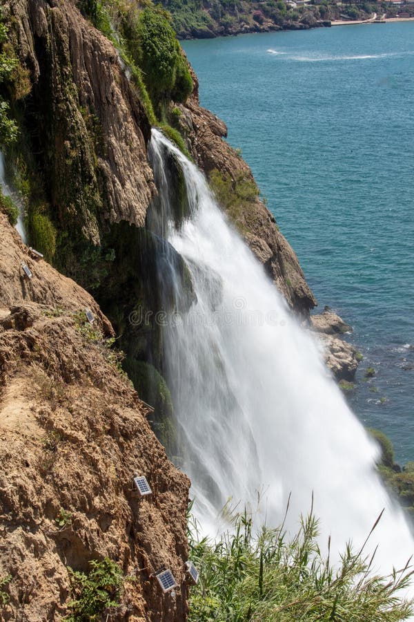 Big Waterfall from the Mountain in Nature Stock Image - Image of ...