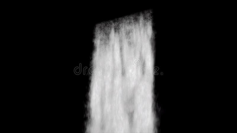 Big Waterfall Side View. Waterfall with Alpha Channel. Transparent ...