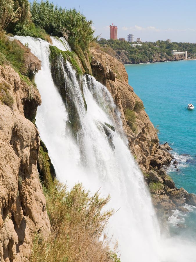 The Big Waterfall in Turkey,Antalya. Stock Image - Image of waterfall ...