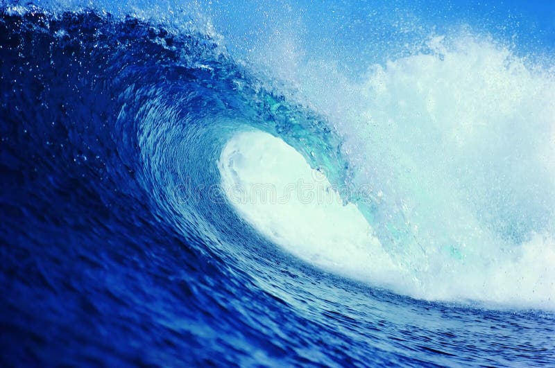 Inside a Tubing Ocean Wave stock image. Image of hawaiian - 8981251
