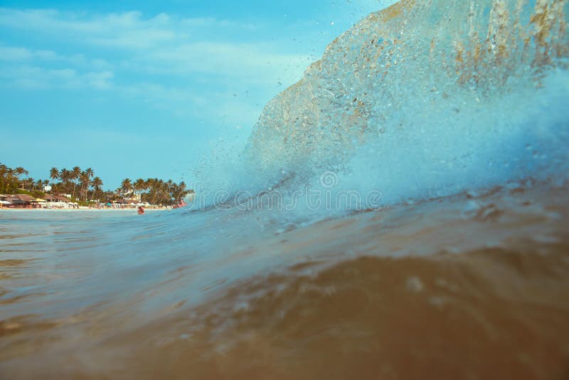 The big wave stock image. Image of ceylon, paradise - 127143265
