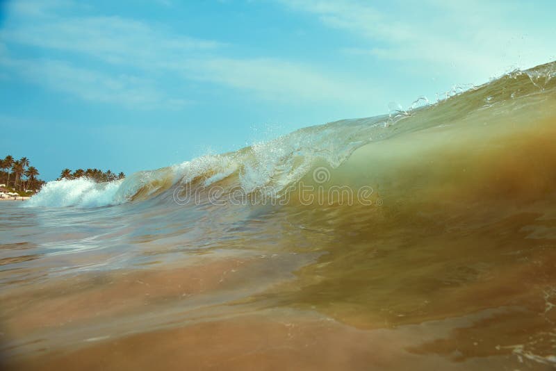 The big wave stock image. Image of coast, large, sand - 127143435