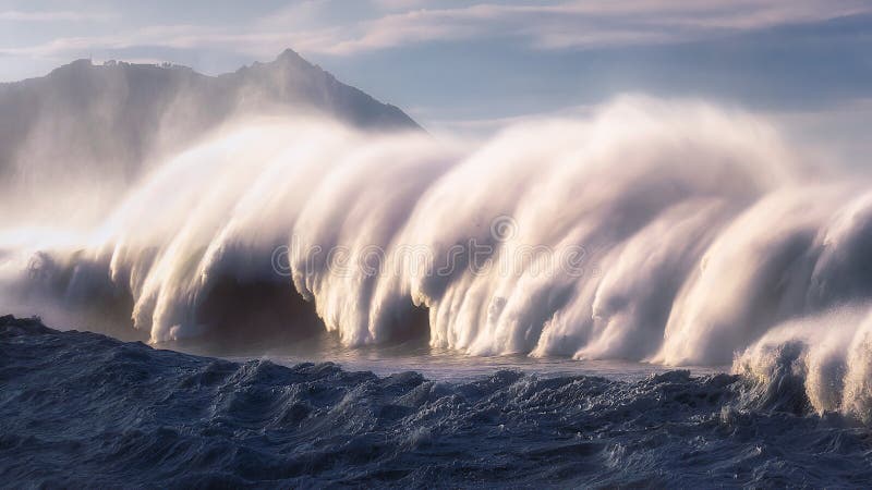 Big wave breaking stock photo. Image of closeup, surge - 169856826