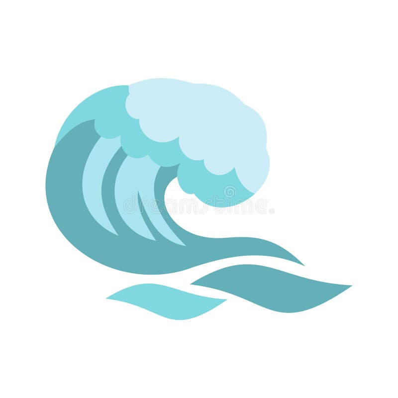 Big Wave Icon, Cartoon Style Stock Vector - Illustration of climate ...