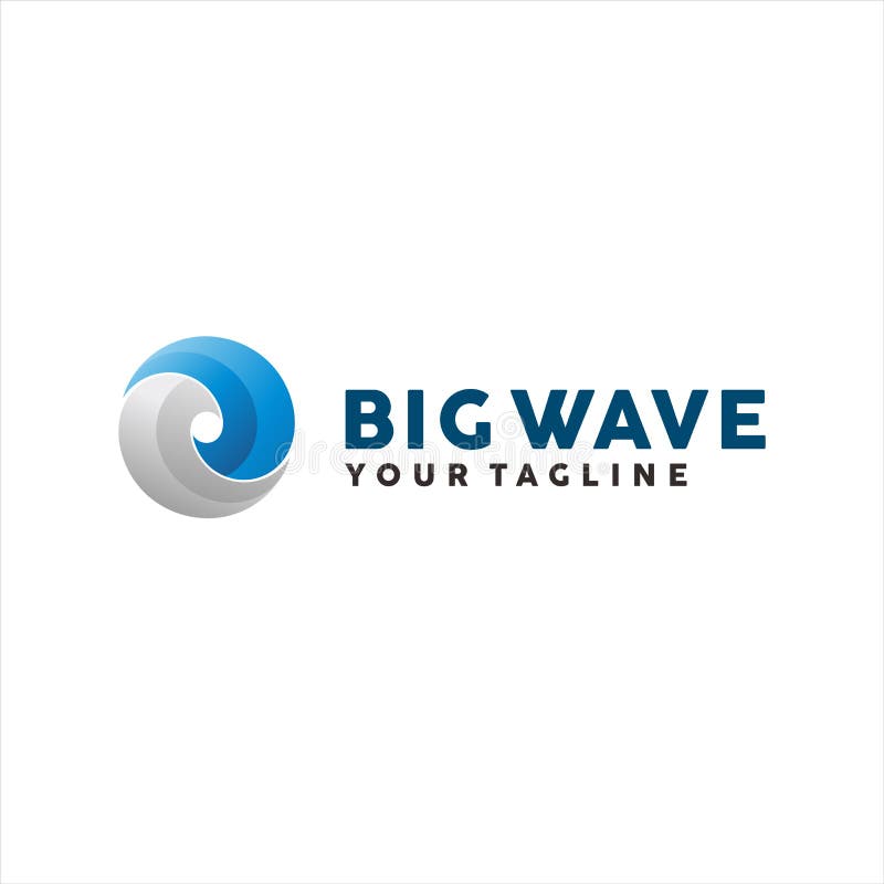 Big Wave Logo Design Inspiration Stock Vector - Illustration of ...