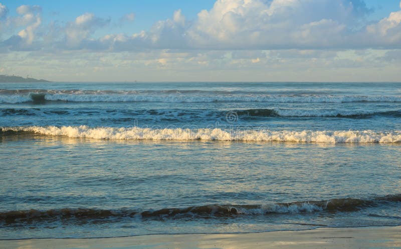 Big Wave Running To the Sand Beach Stock Image - Image of sandy ...
