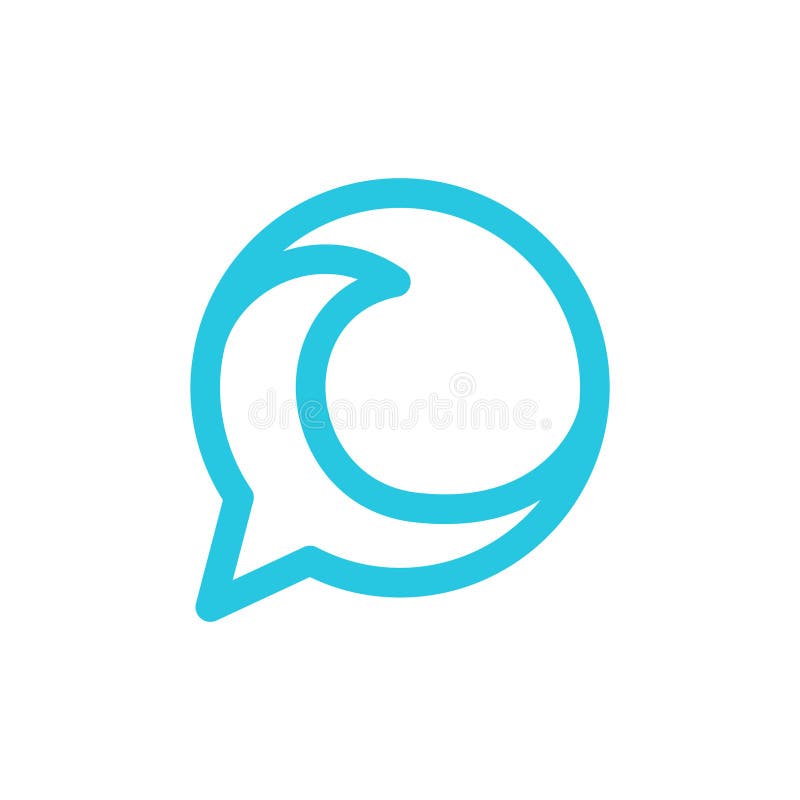 Big Waves with Bubble Chat Talk Logo Design Vector Graphic Symbol Icon ...