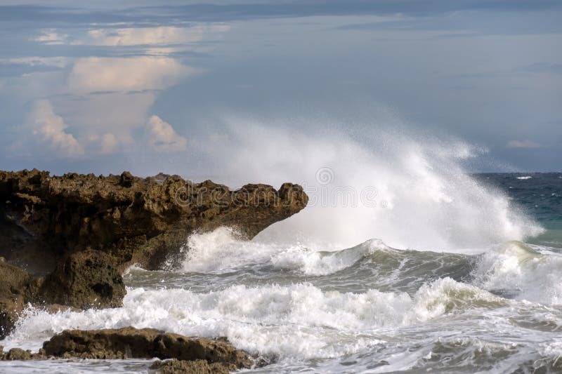 Big Waves during a Storm in the Ocean Stock Photo - Image of great ...