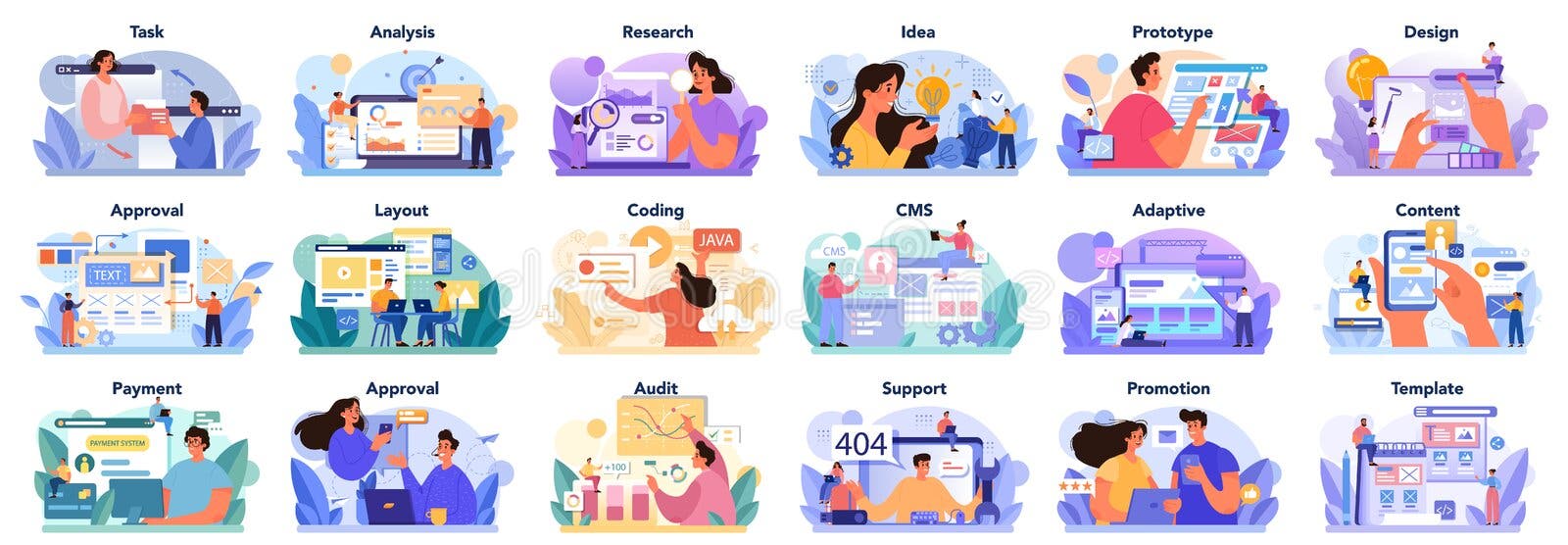 Site Development Illustration. Stock Vector - Illustration of graphic ...