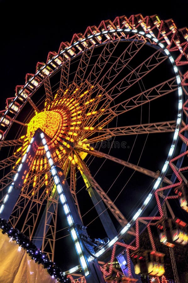 Big Wheel at Christmas Market Alexander Square Stock Photo - Image of ...