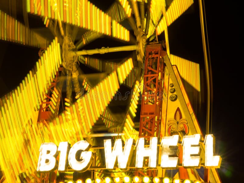 Big Wheel fairground stock photo. Image of nighttime - 81297196