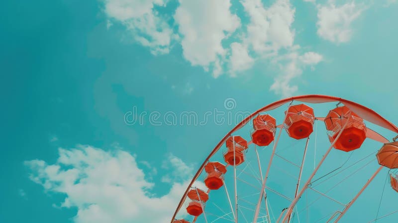 Big Wheel - Ferris Wheel, Turning Against Blue Sky Stock Image - Image ...