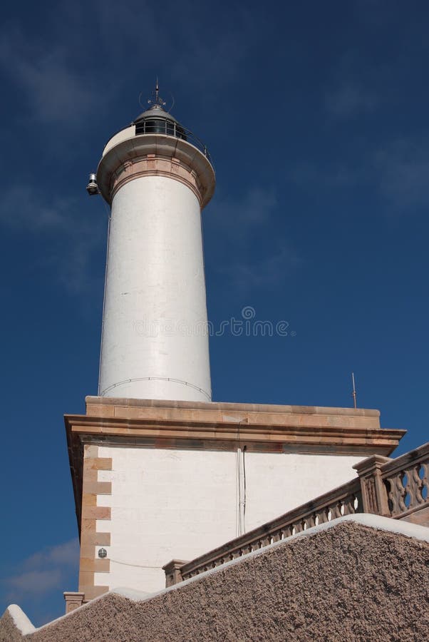 Big White Beacon. Ibiza, Spain Stock Image - Image of balearic, stone ...