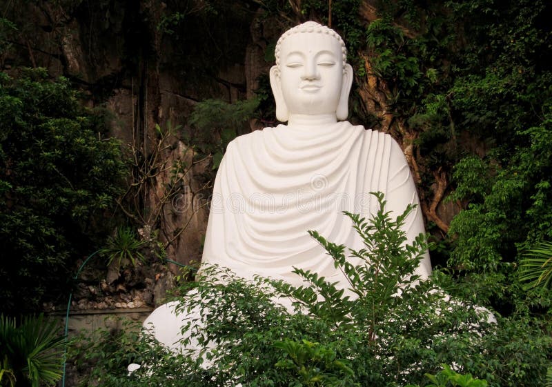 Big white Buddha statue stock image. Image of east, golden - 58351987