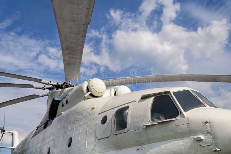 Big white cargo helicopter stock image. Image of transporter - 100506183