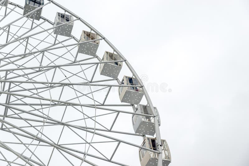 Big White Ferris Wheel Full Frame Stock Image - Image of park ...