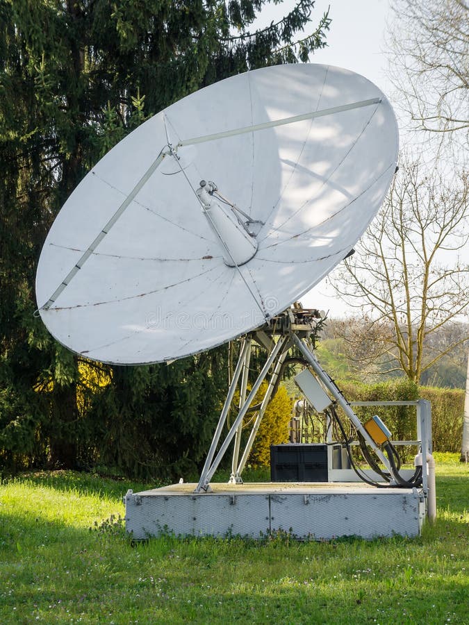 Big white satellite dish stock image. Image of modern - 30493729