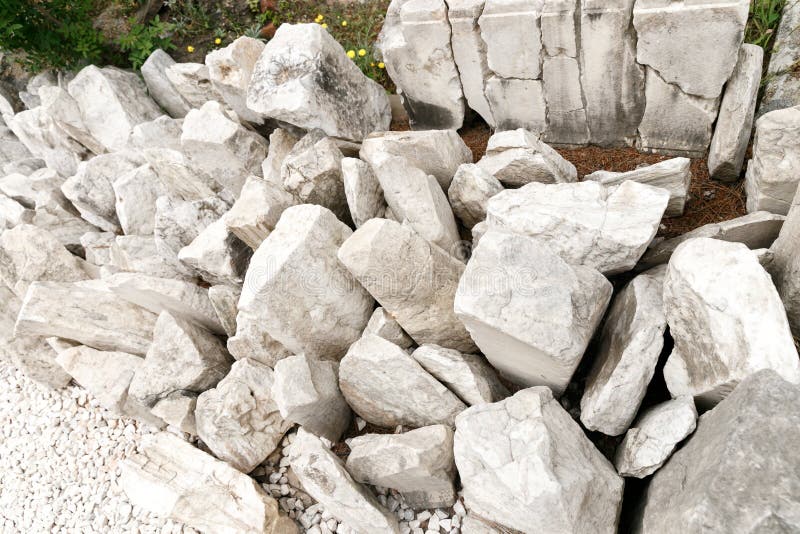 Big White Stones. Stones Remains of the Ruins of the Acropolis Stock ...