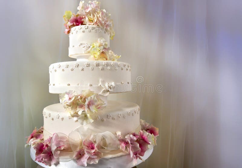 Big White Wedding Cake Decorated Stock Image - Image of single, cream ... Big White Wedding Cake Decorated Stock Image - Image of single, cream ...