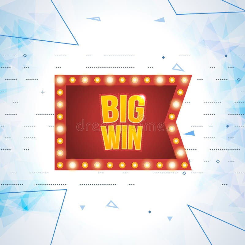 Big Win banner. stock vector. Illustration of movies - 74767806