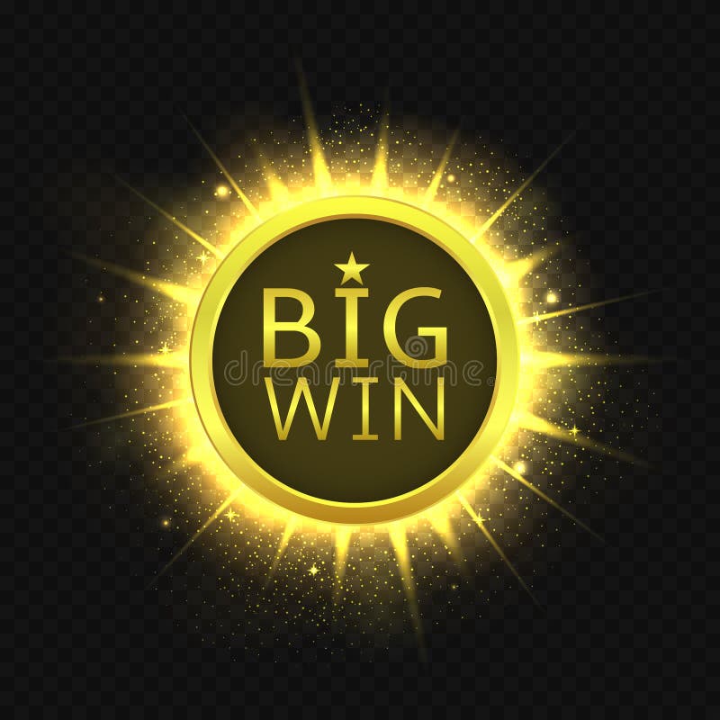 Big Win golden label stock vector. Illustration of jackpot - 106768226