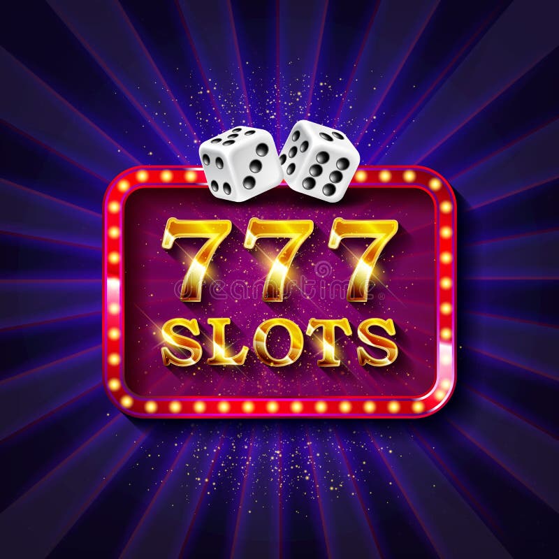 777 slots banner text stock vector. Illustration of business - 151478872