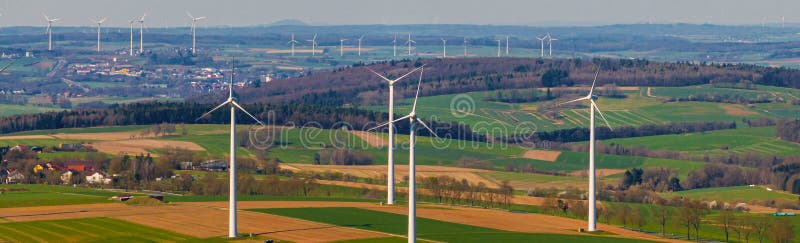 Big Wind Park Above Panorama Stock Photos - Free & Royalty-Free Stock ...