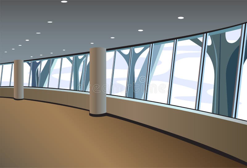 Big window interior vector stock vector. Illustration of school - 7228337