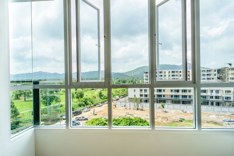 Windows facing garden stock photo. Image of blossoming - 4602104