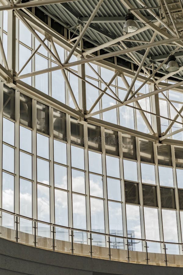 Big Windows in Industrial Interior of Factory Building Stock Image ...