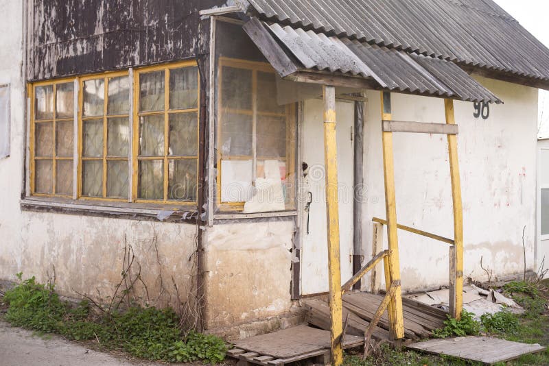 Big Windows in the Workshop Hall Factory. Stock Image - Image of dirty ...