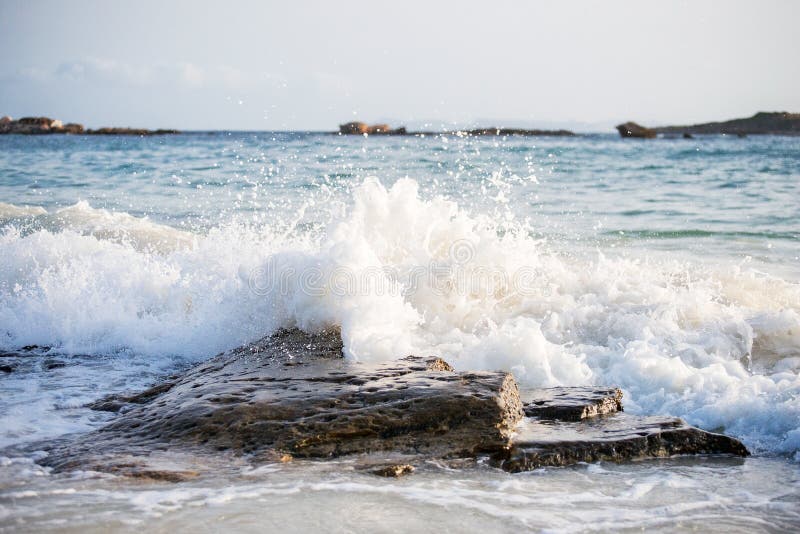 Big windy waves. stock photo. Image of rocks, coastline - 45936410