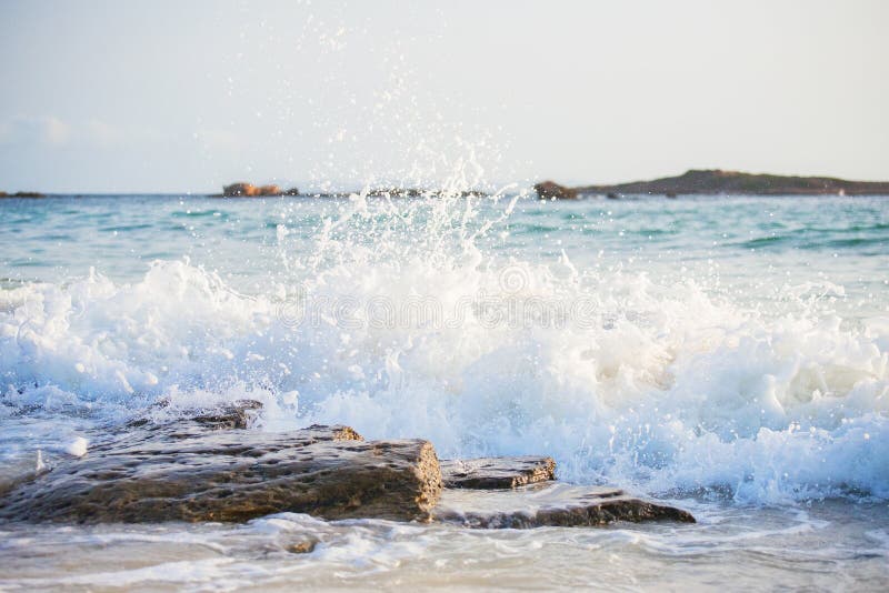 Big windy waves. stock photo. Image of rocks, coastline - 45936410