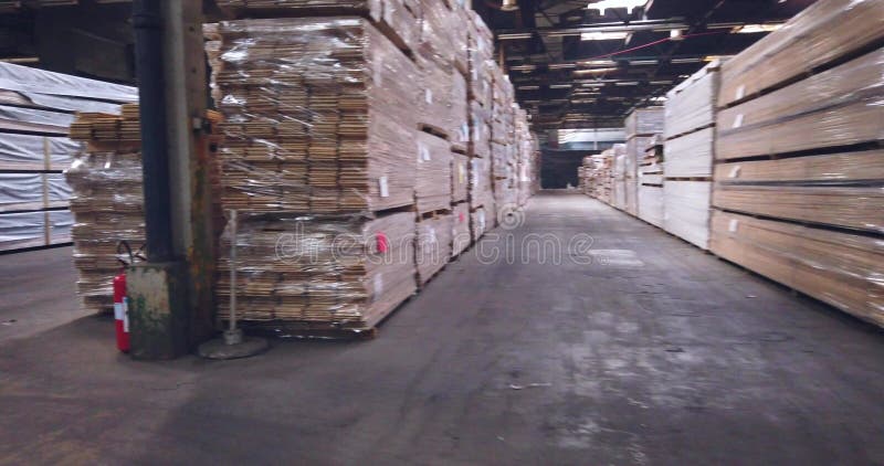 Big Wood Warehouse for Woden Floors Stock Footage - Video of holding ...