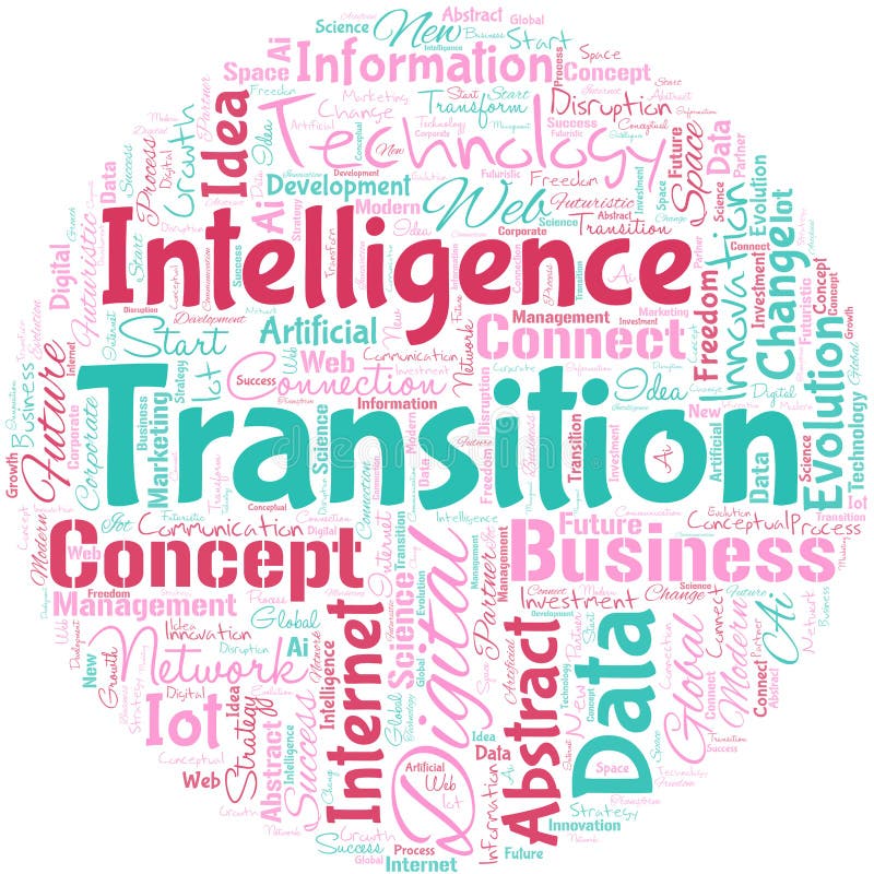 Big Word Cloud in the Shape of Circle with Words Transition. Dramatic ...