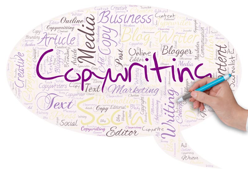 Big Word Cloud in the Shape of Dialog Box with Hand and Pen with Word ...