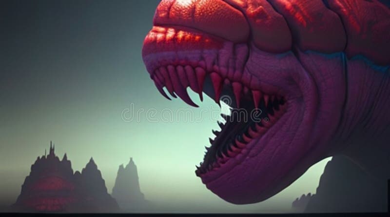 Big worm monster stock illustration. Illustration of worm - 277262507