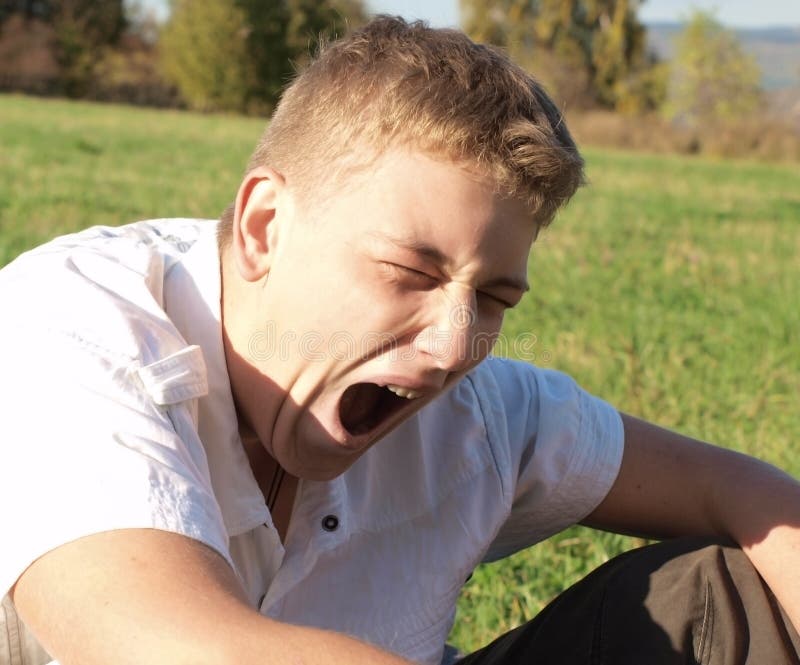 Big yawn stock image. Image of educational, human, handsome - 11296801