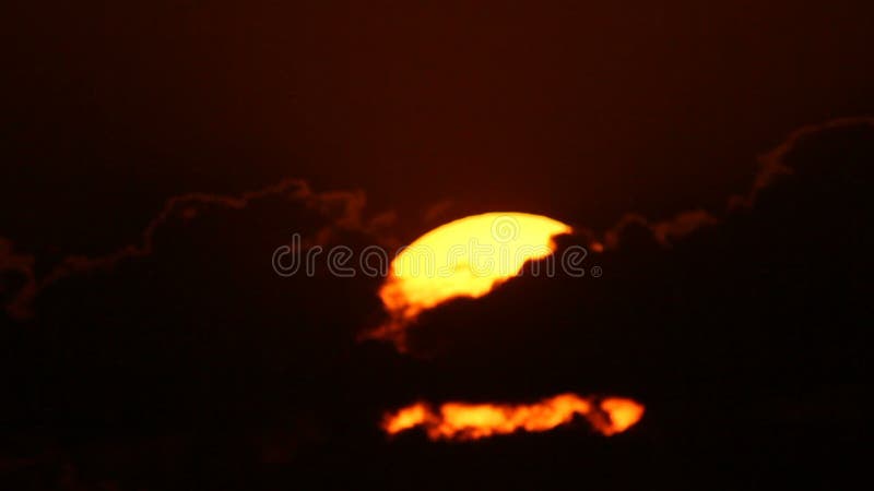 Disk of Sun Hidden in Clouds Stock Footage - Video of mystic, dark ...