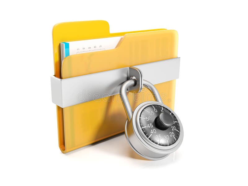 Big yellow folder stock illustration. Illustration of insurance - 25945096