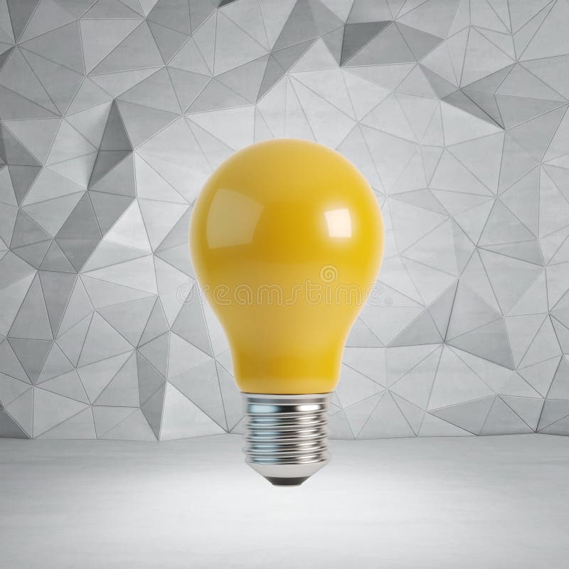 Big yellow lightbulb stock illustration. Illustration of innovation ...