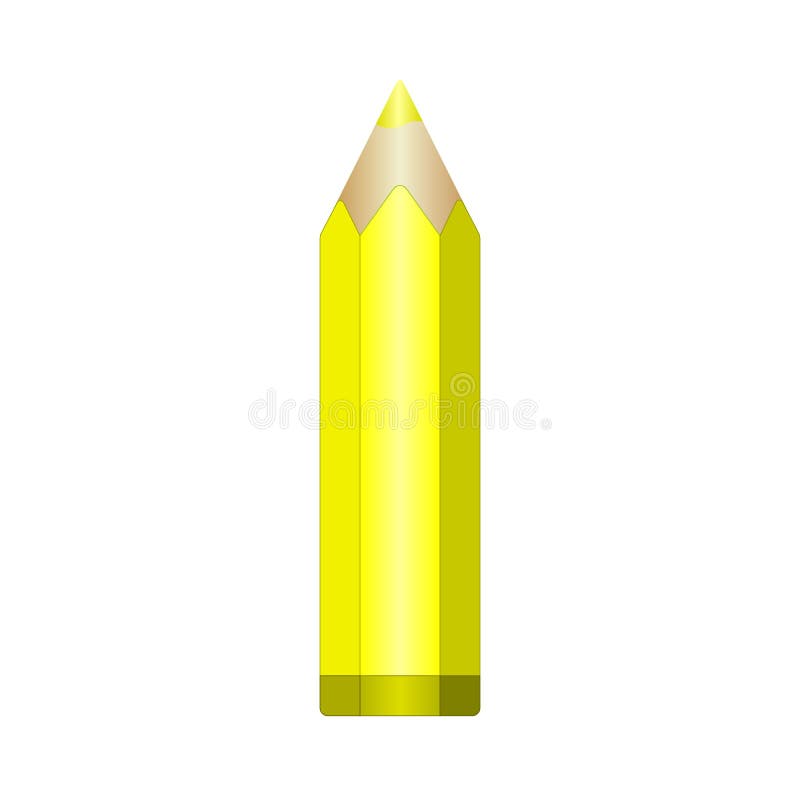 Big yellow pencil stock vector. Illustration of outline - 70913998