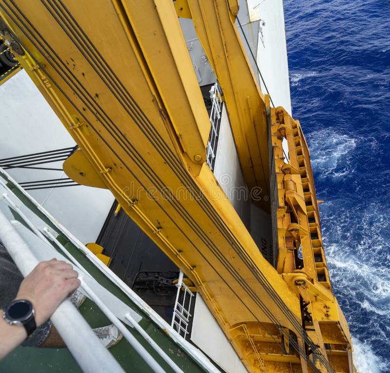 Big Yellow Ramp of Roro Ship Stock Image - Image of opening, containers ...