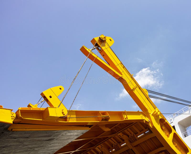 Big yellow ramp stock photo. Image of opening, roro, harbour - 82688580