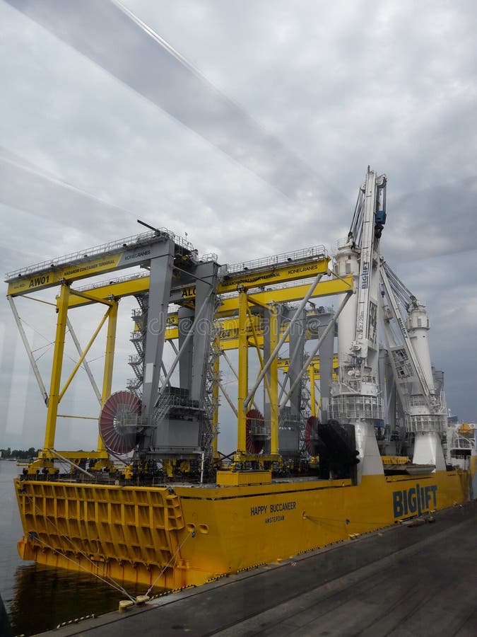 Yellow ship stock photo. Image of good, harbour, vessel - 11157876