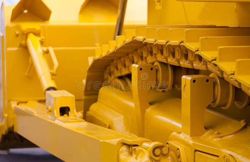 Big yellow track buldozer stock photo. Image of pressure - 25240706