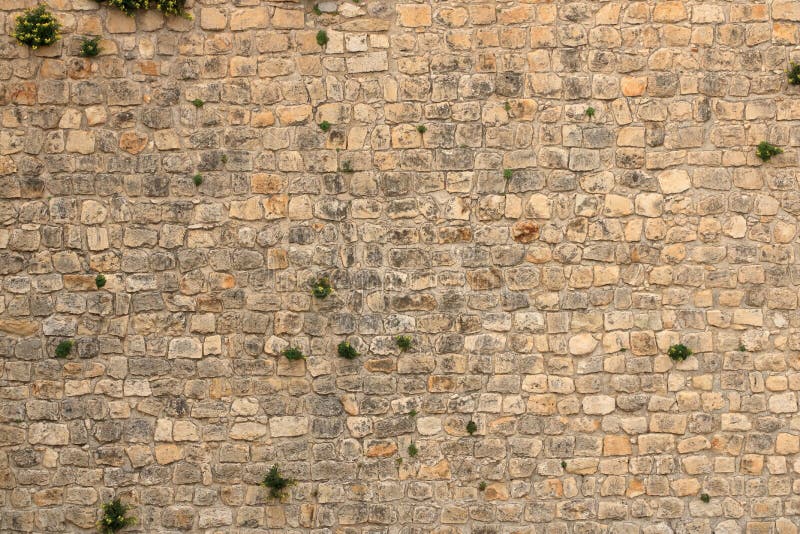 Big Yellow Wall from Stone Bricks Stock Image - Image of brickwall ...